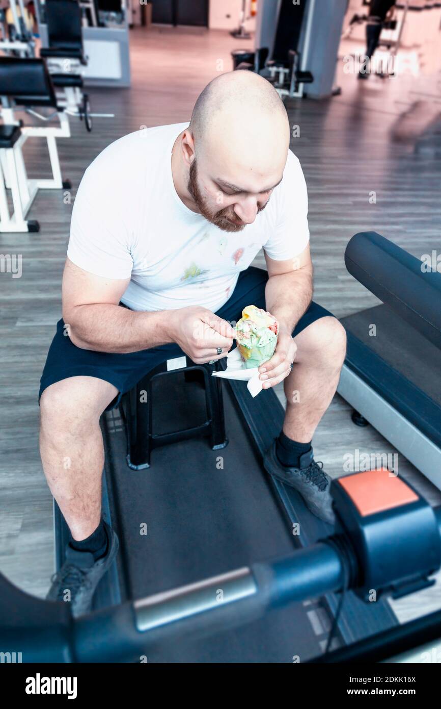 Bald Man Eating Ice Cream High Resolution Stock Photography and Images ...