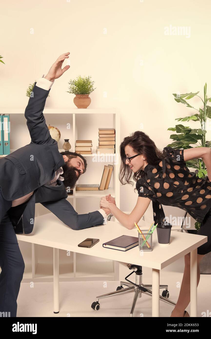 Underestimate forces. Equal rights. Feminism concept. Business ...