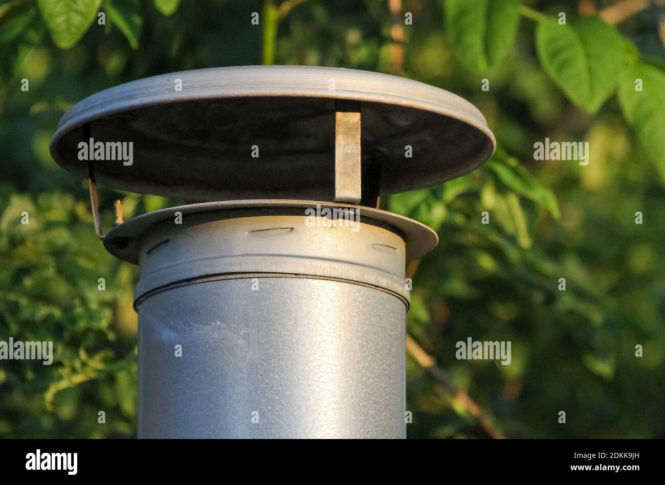 UK domestic vertical boiler flue, galvanised metal flue pipe and ...