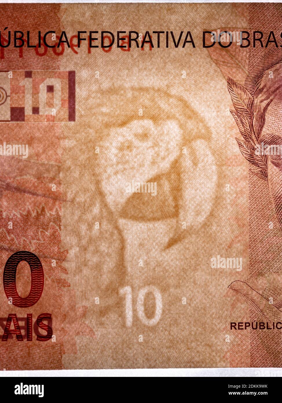 Brazilian paper money of ten reais Stock Photo - Alamy