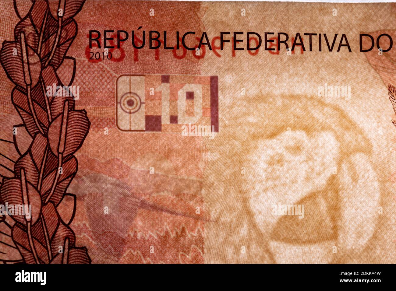 Brazilian paper money of ten reais Stock Photo - Alamy