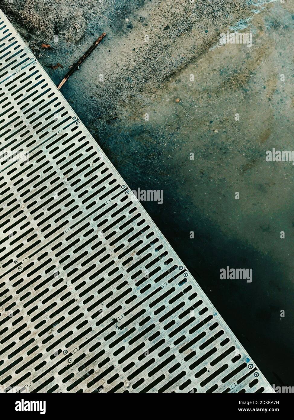 Dock And Beach Stock Photo - Alamy