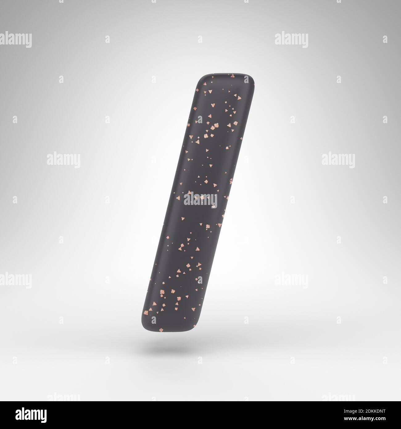 Forward slash symbol on white background. Black matte 3D rendered sign ...