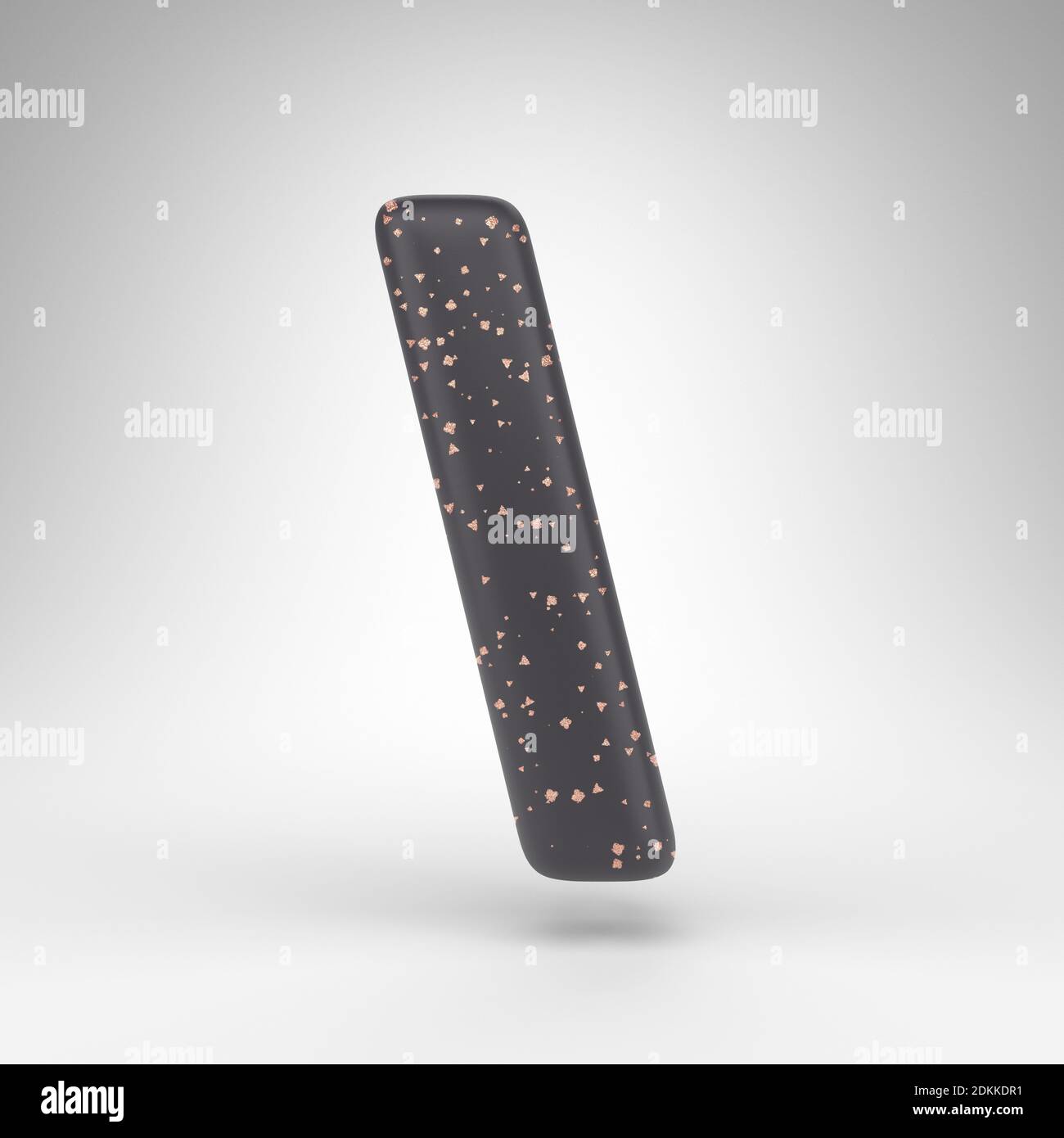 Back slash symbol on white background. Black matte 3D rendered sign ...