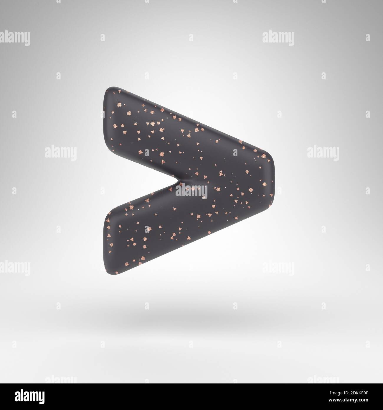 More than symbol on white background. Black matte 3D rendered sign with ...