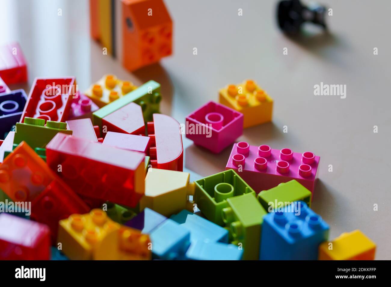 Play Blocks Lego Duplo On The Floor Stock Photo - Alamy