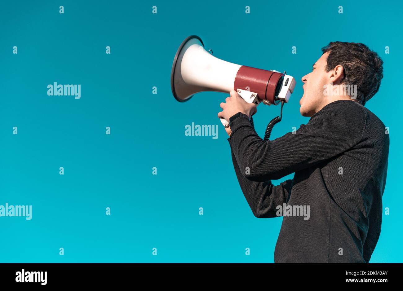 Man announcing hi-res stock photography and images - Alamy