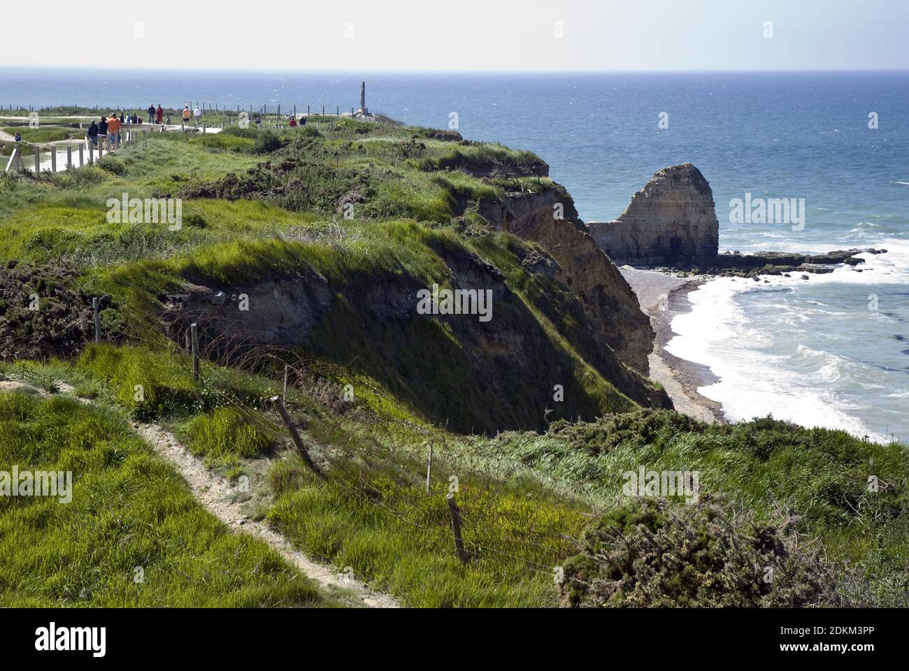 Monument at Pointe du Hoc where soldiers of the 2nd Ranger Battalion ...