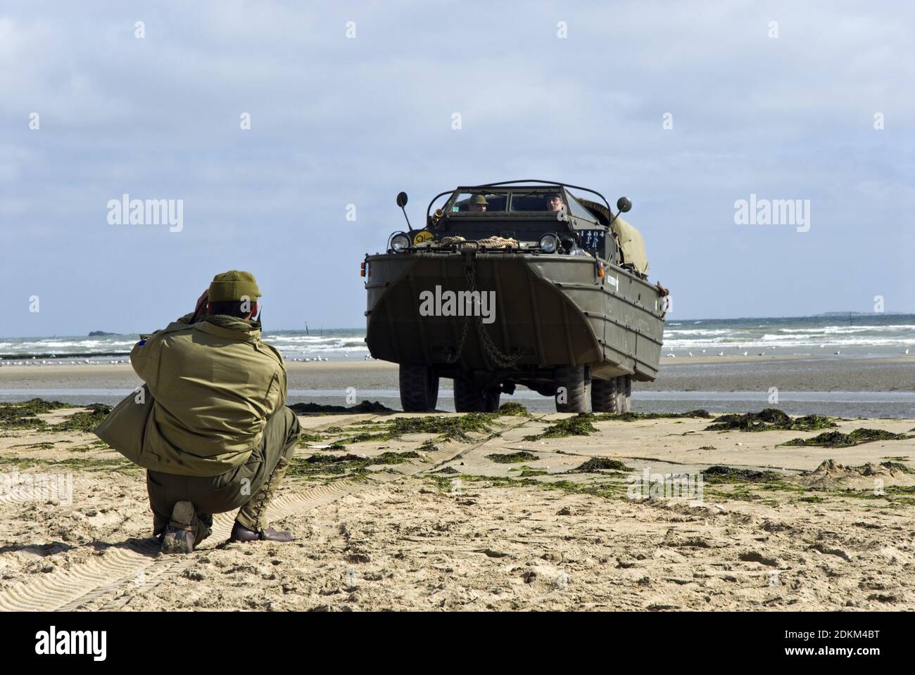 Historical reenactors drive World War Two era American amphibious ...