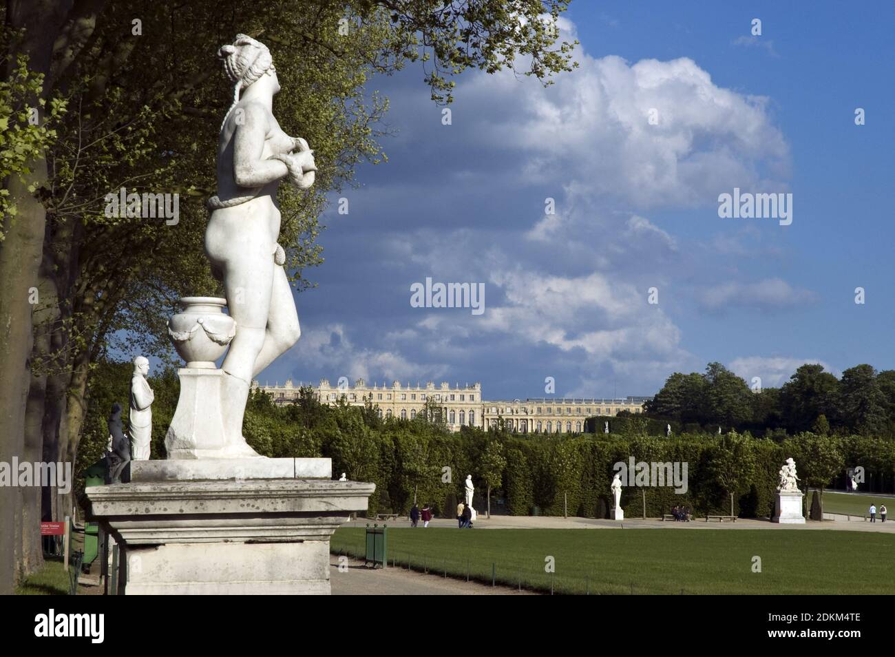 A sculpture in the gardens of the Palace of Versailles, France Stock ...