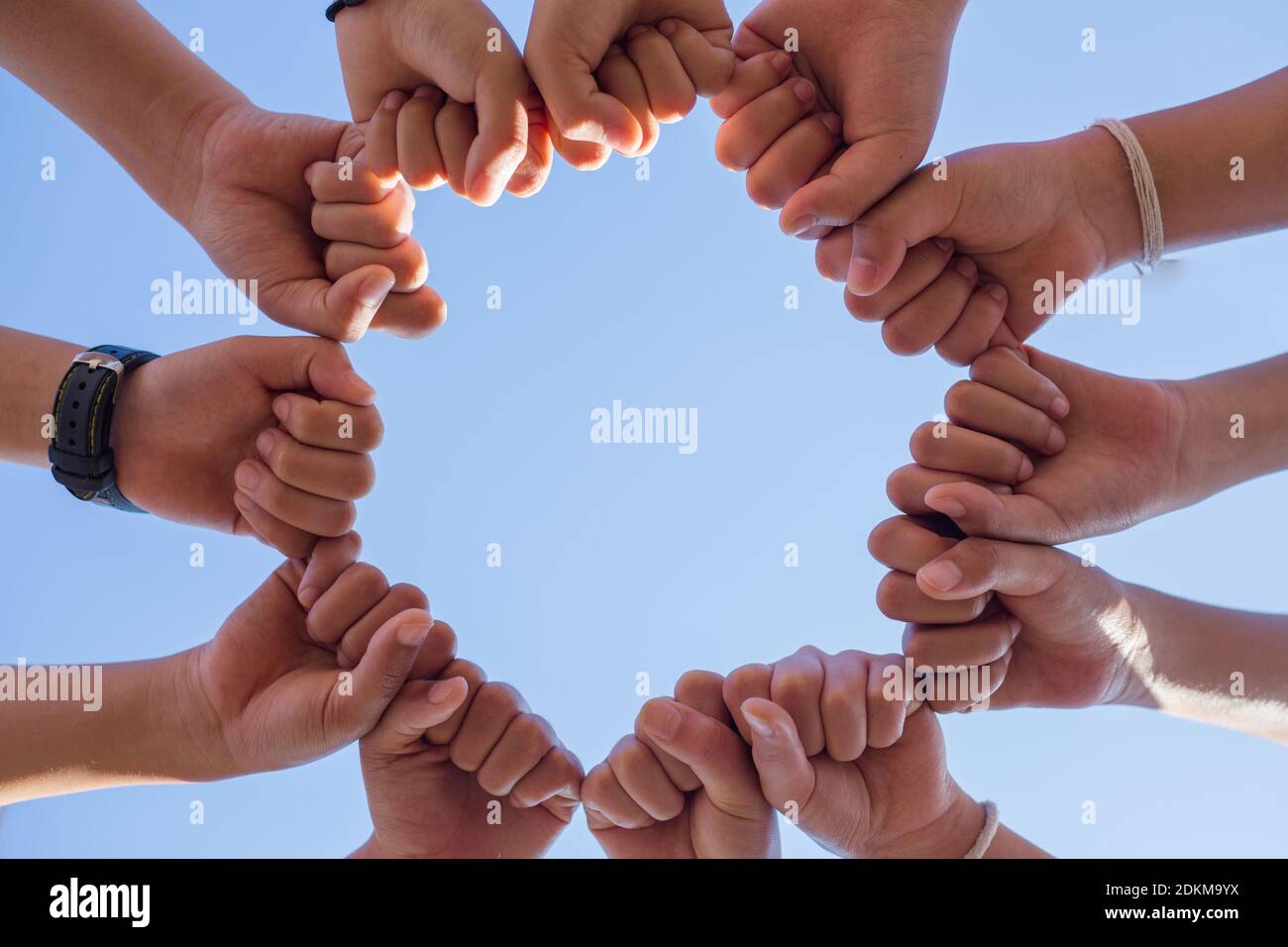Fist bump circle hi-res stock photography and images - Alamy