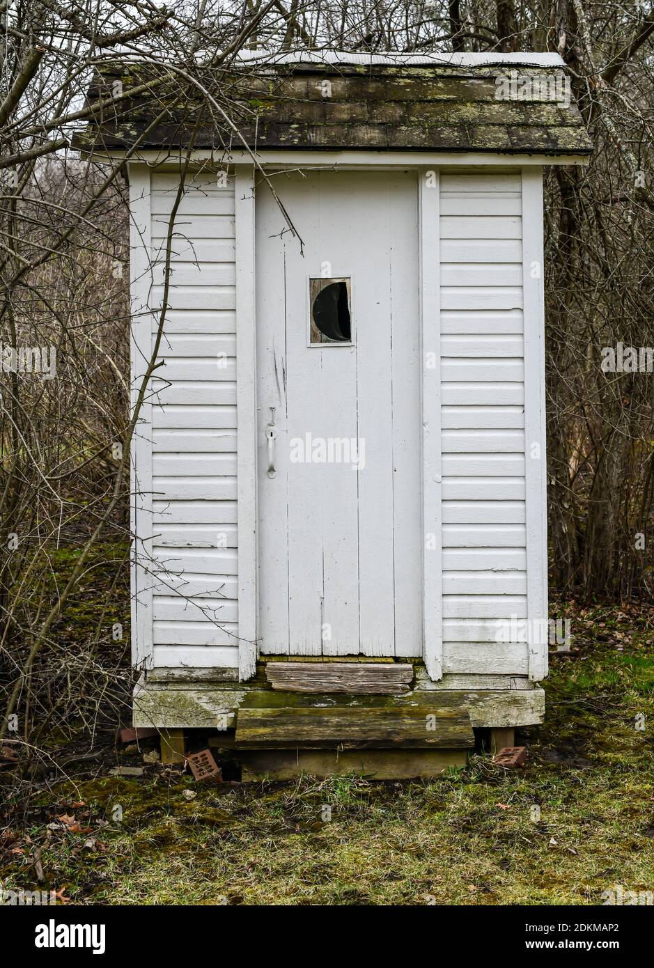 Old Toilet Outhouse Stock Photo - Alamy