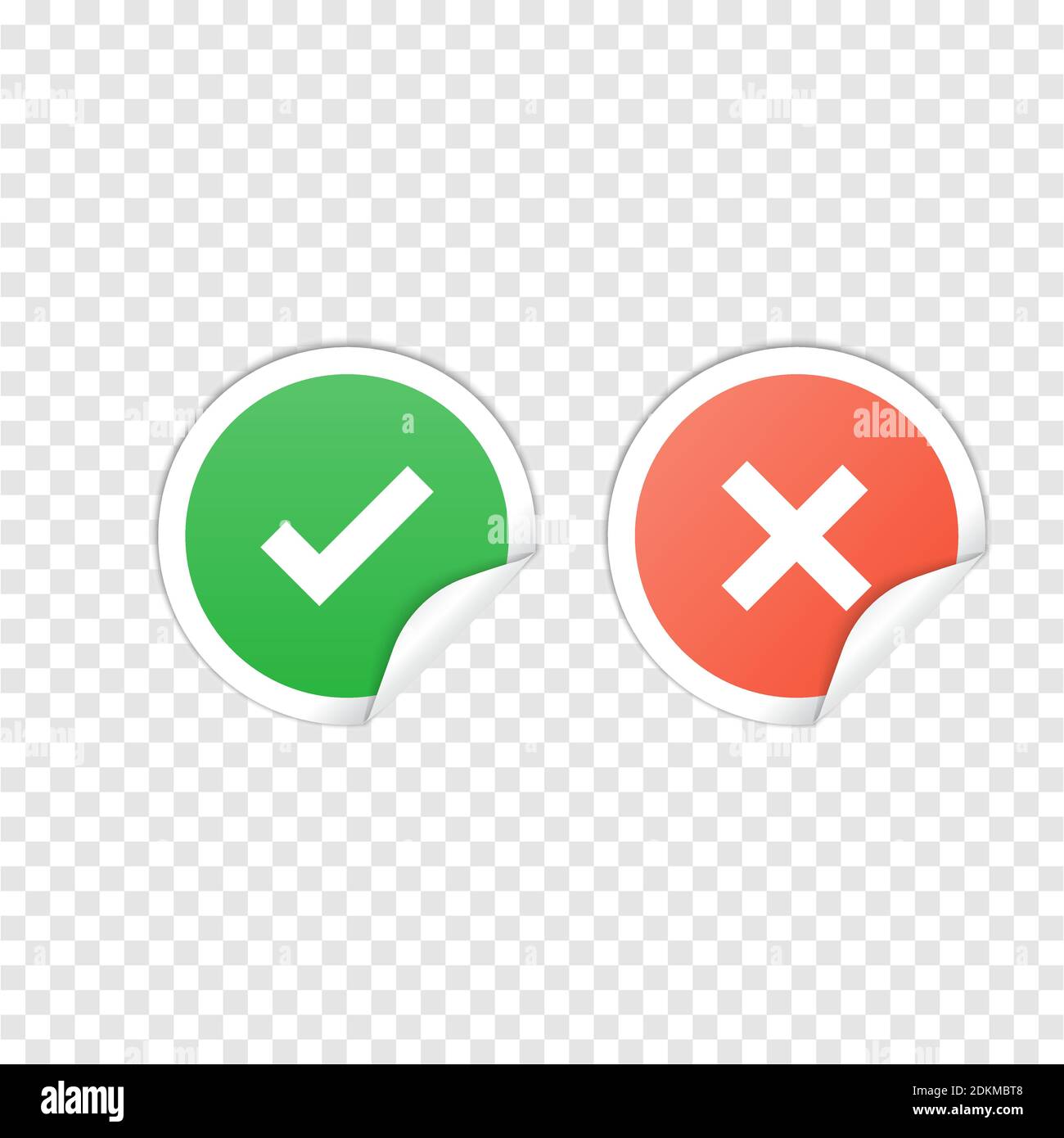 Vector check mark icons on transparent background Stock Vector Image ...