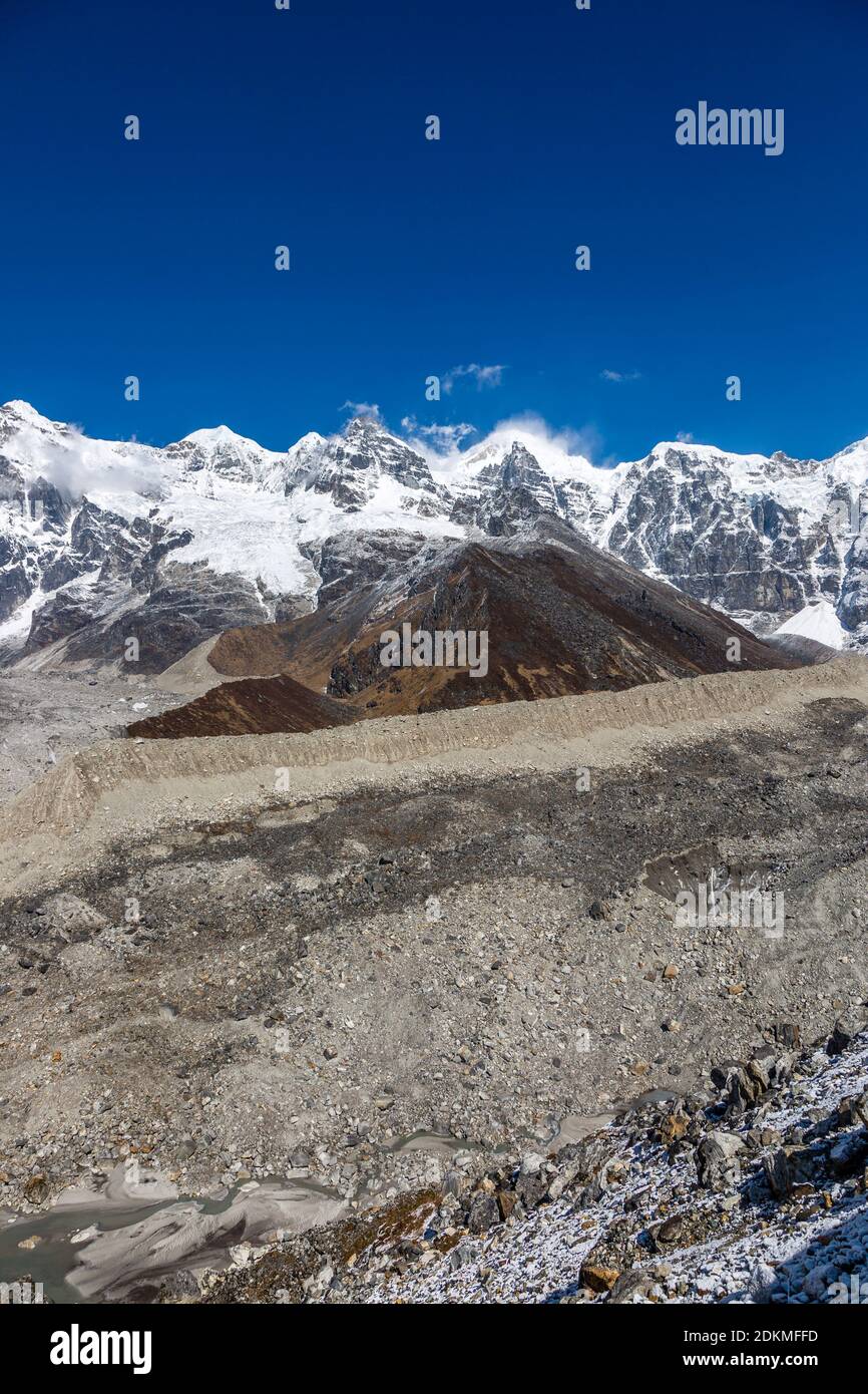View of beautiful mountains and clouds on the Gochela trek to the ...