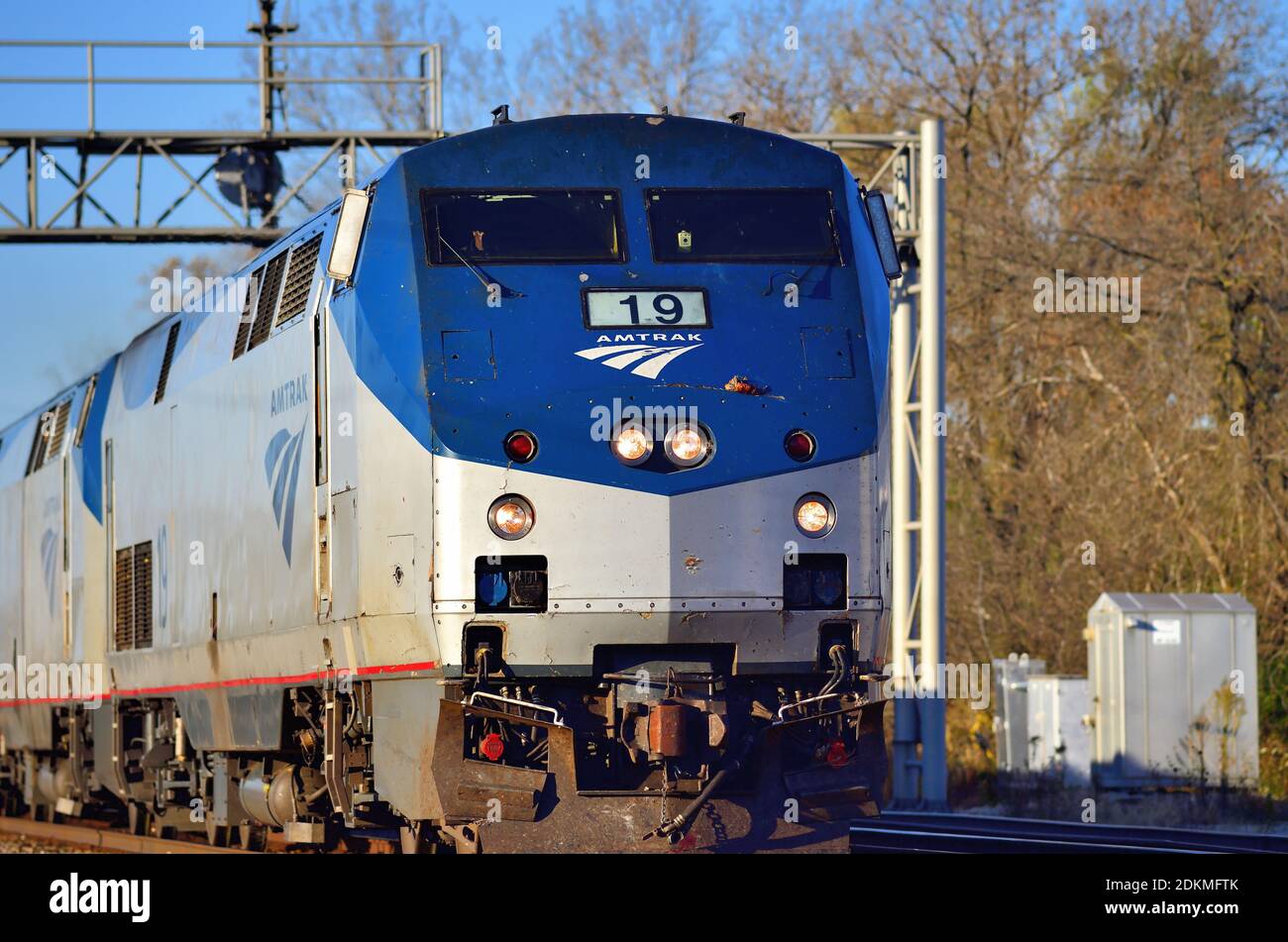 Rondout, Illinois, USA. Amtrak's the Empire Builder rolling through ...