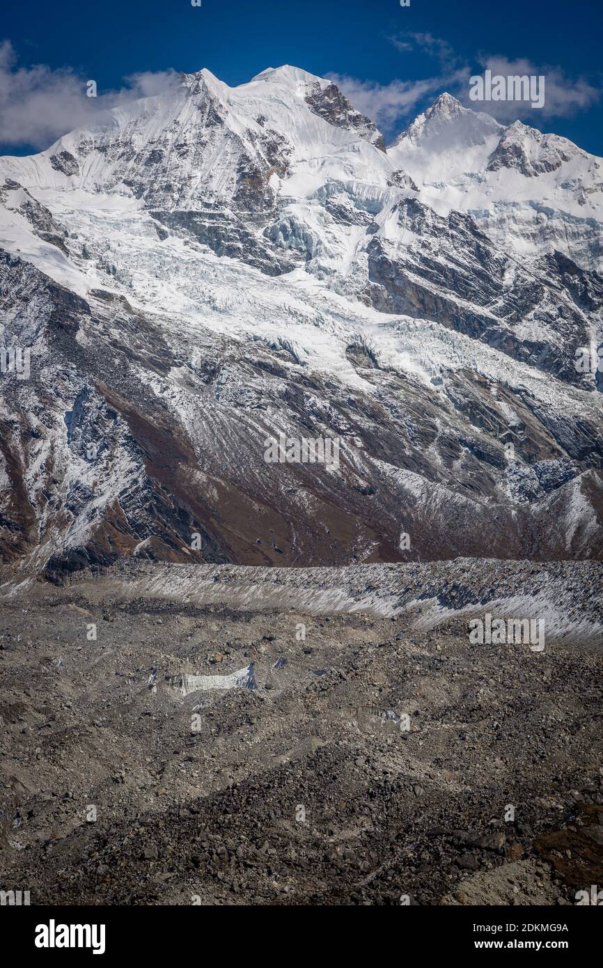 View of beautiful mountains and clouds on the Gochela trek to the ...