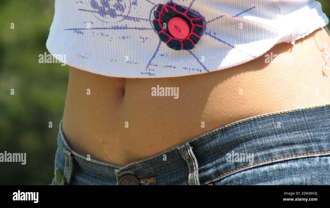 Woman Belly Button Jeans High Resolution Stock Photography and Images ...