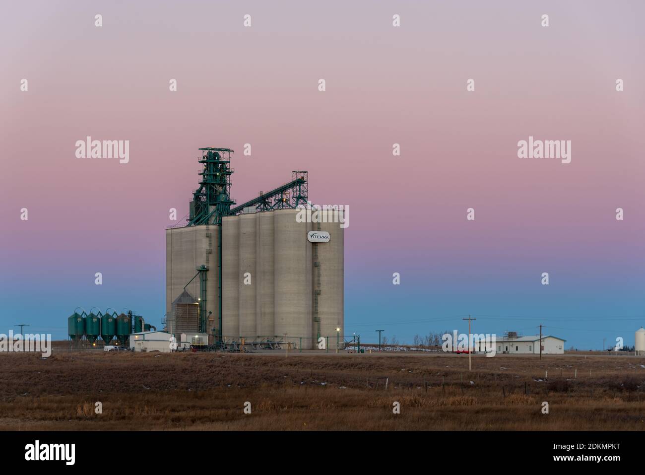Carstairs, Alberta - December 6, 2020: Viterra grain elevator located ...