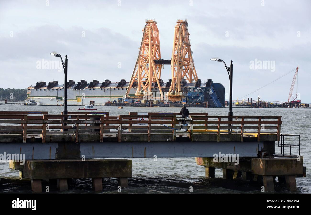St. Simons Island, United States. 14th Dec, 2020. The Golden Ray cargo ...