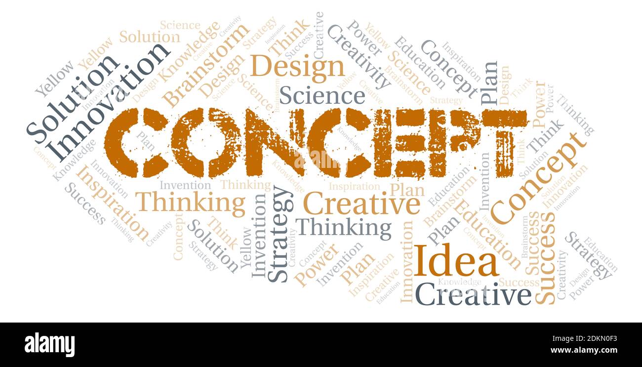 Concept typography word cloud create with text only Stock Photo - Alamy