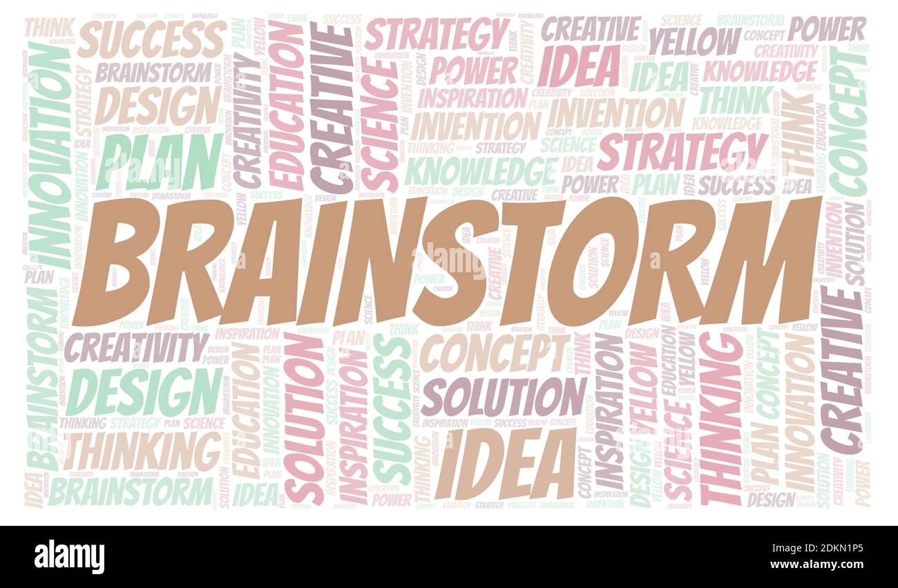 Brainstorm word cloud concept illustration Cut Out Stock Images ...