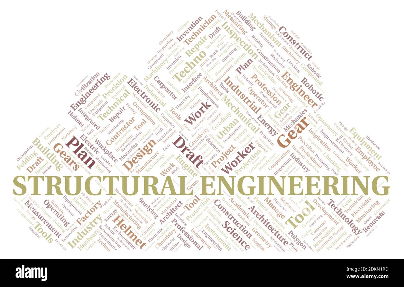 Structural Engineering typography word cloud create with text only ...