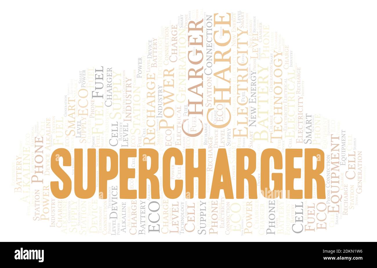 Supercharger typography word cloud create with text only Stock Photo ...