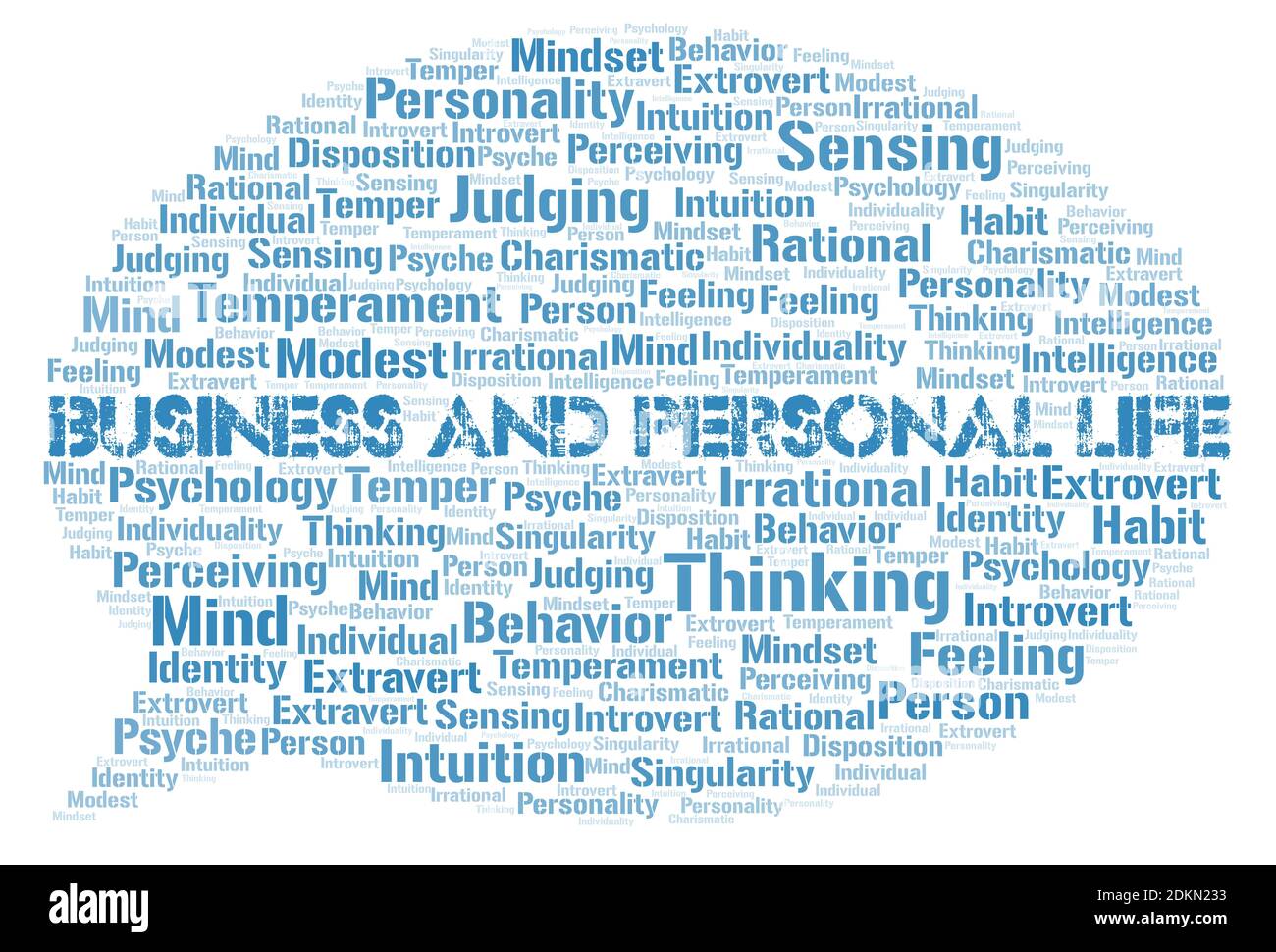Business And Personal Life typography word cloud create with text only ...