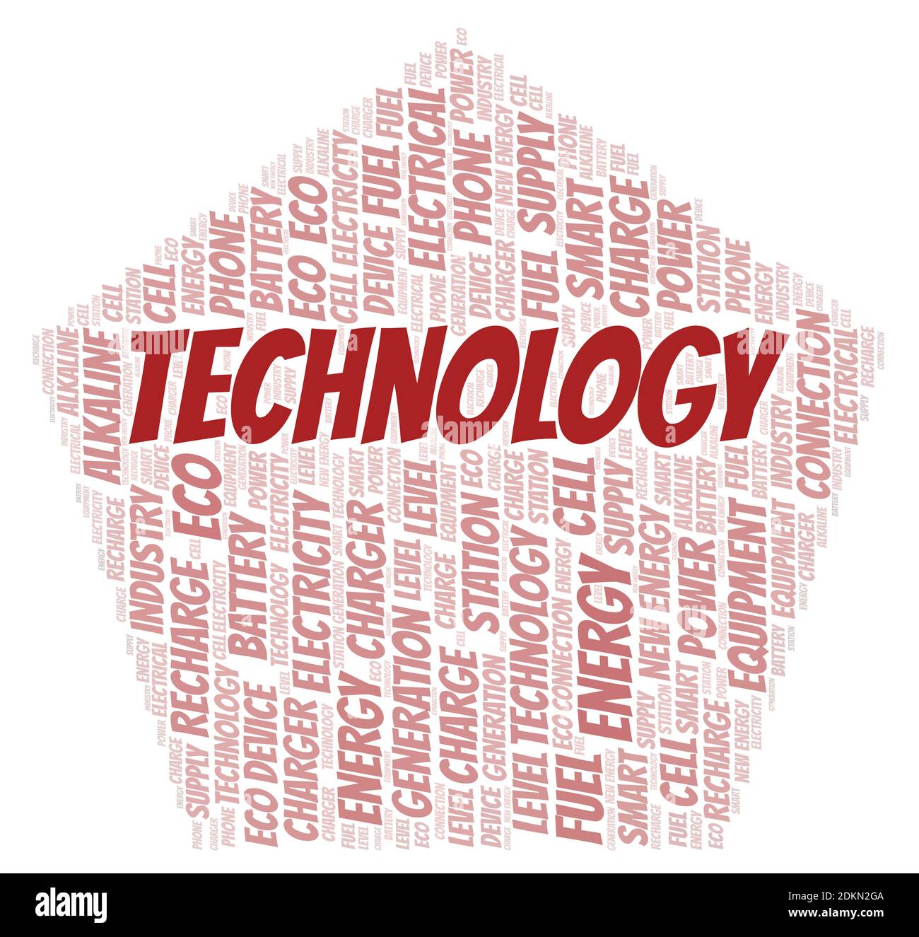 Technology typography word cloud create with text only Stock Photo - Alamy