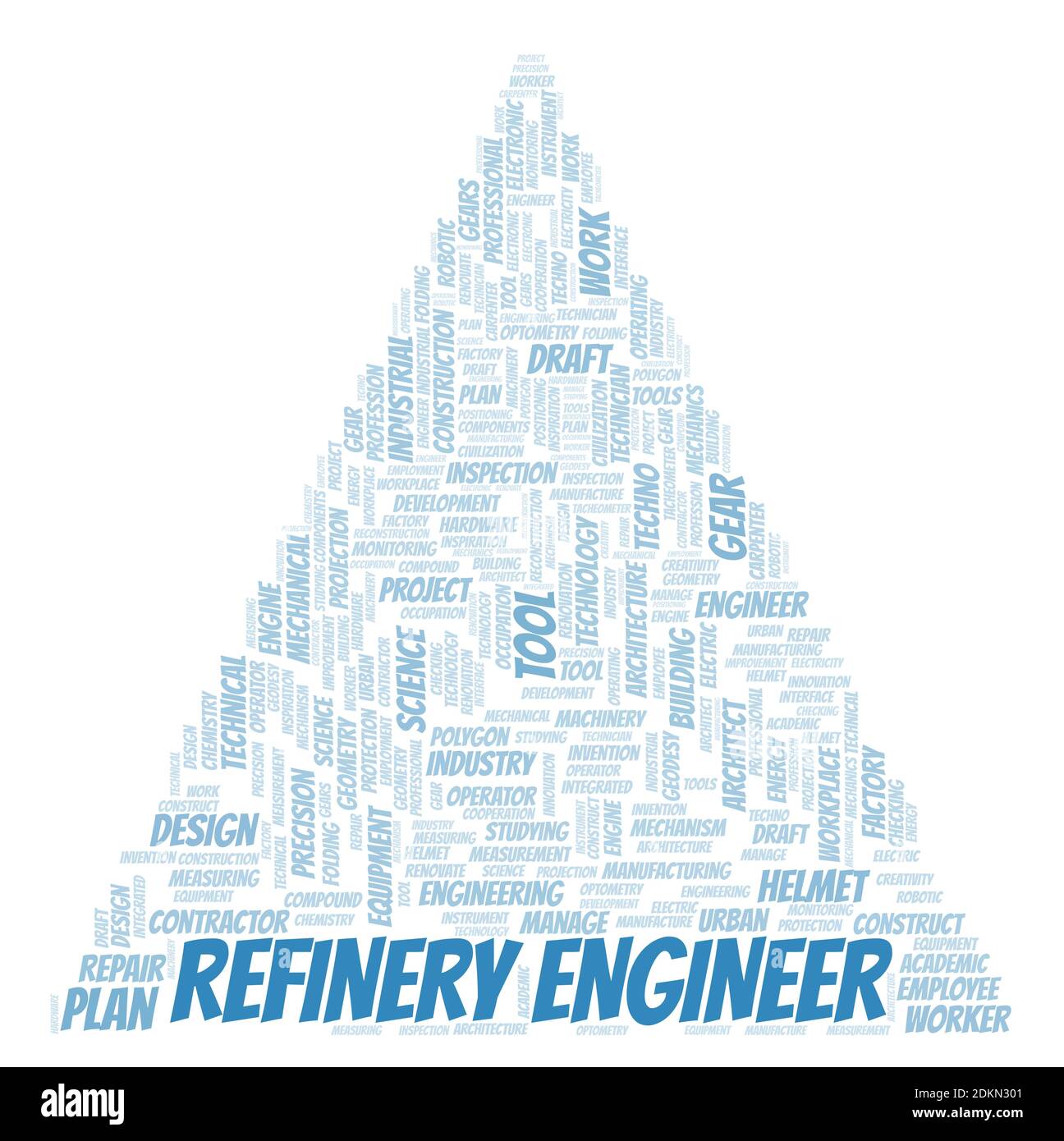 Refinery Engineer typography word cloud create with text only Stock ...
