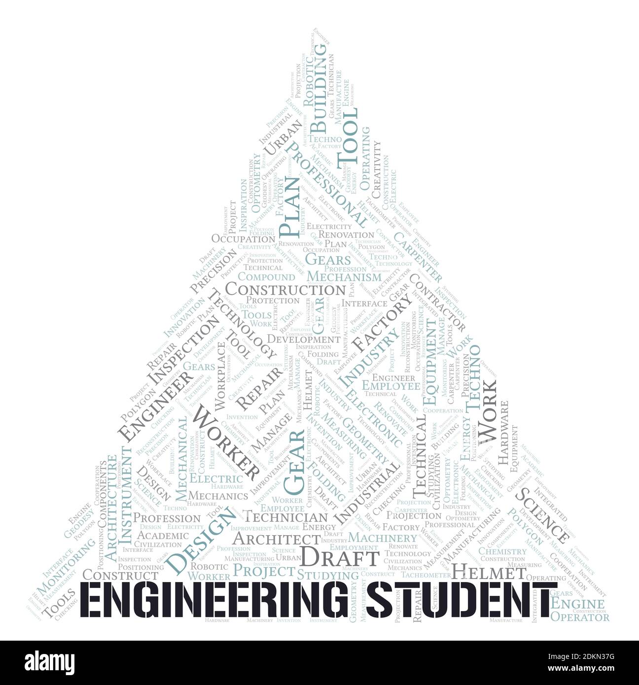 Engineering Student typography word cloud create with text only Stock ...