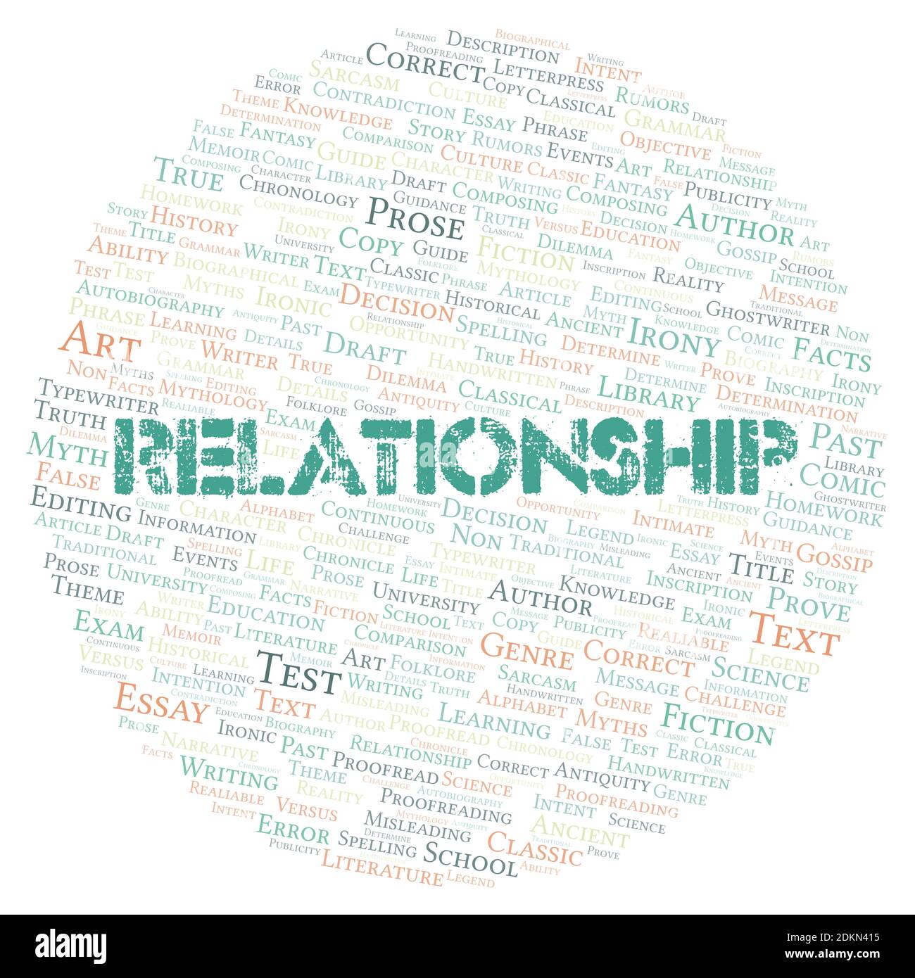 Relationship typography word cloud create with text only Stock Photo ...