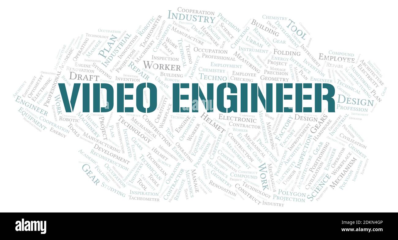 Engineer typography word cloud hi-res stock photography and images - Alamy