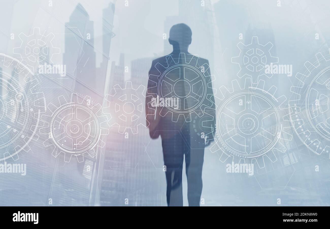 Gears Business Teamwork. Cog gear to success as concept Stock Photo - Alamy