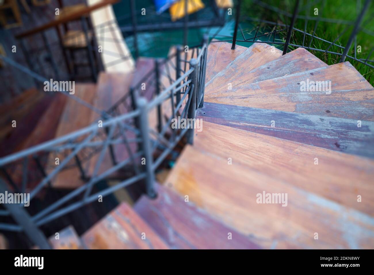 Exterior resort garden with wooden material, stock photo Stock Photo ...