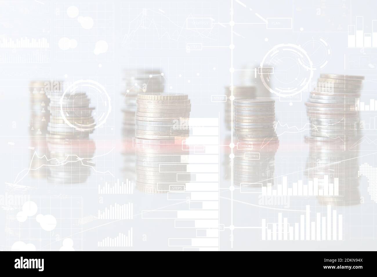 Business modern technology. BI Business intelligence concept on virtual ...