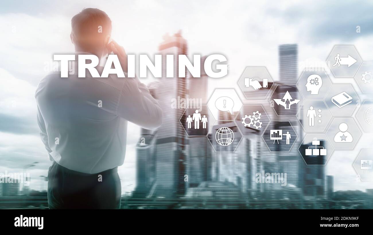 Business training concept. Training Webinar E-learning. Financial ...