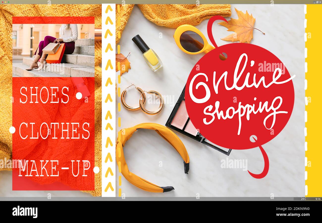 Home page of website for online shopping Stock Photo - Alamy