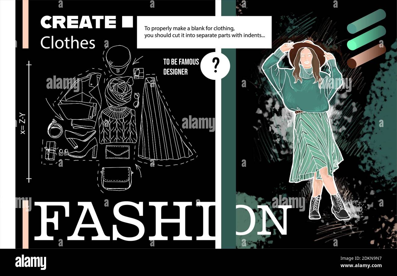 Interface of modern software for fashion clothes design Stock Photo - Alamy