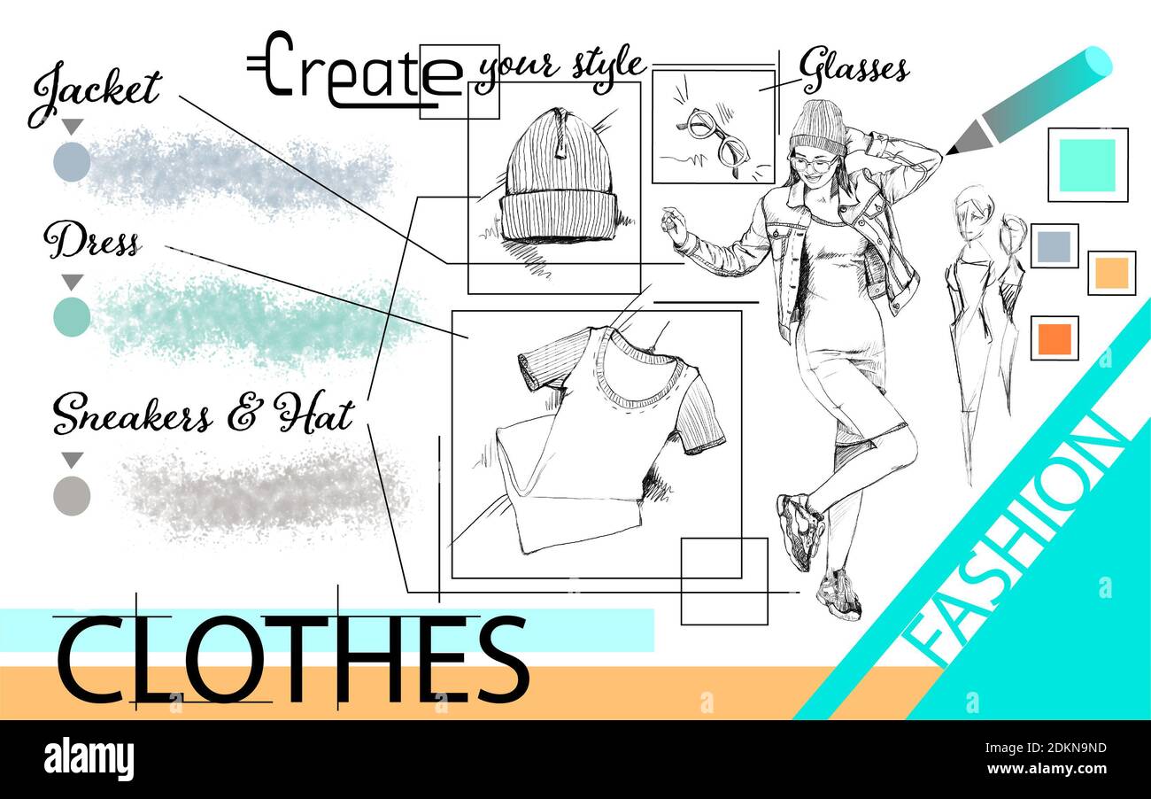 Interface of modern software for fashion clothes design Stock Photo - Alamy