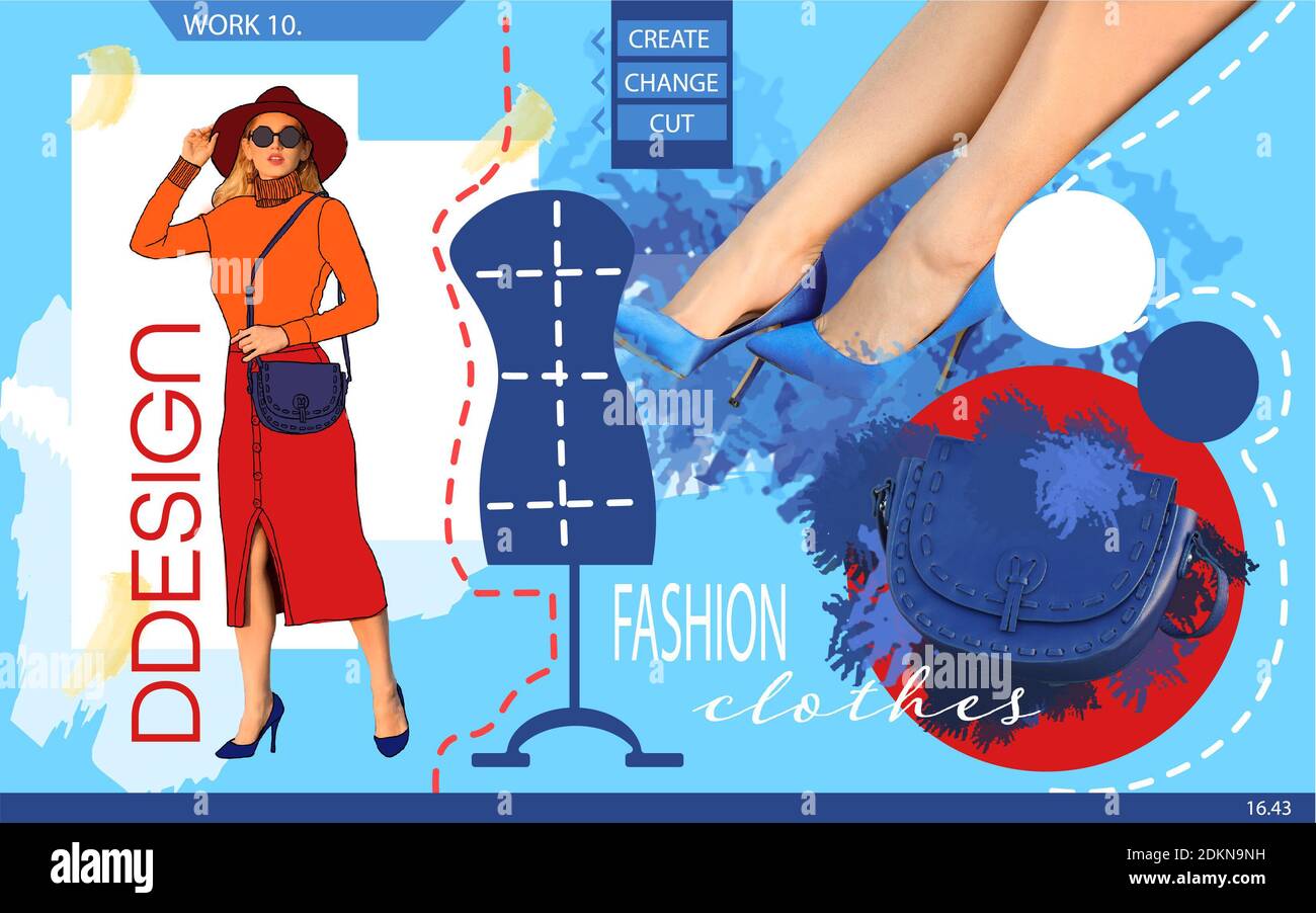 Interface of modern software for fashion clothes design Stock Photo - Alamy