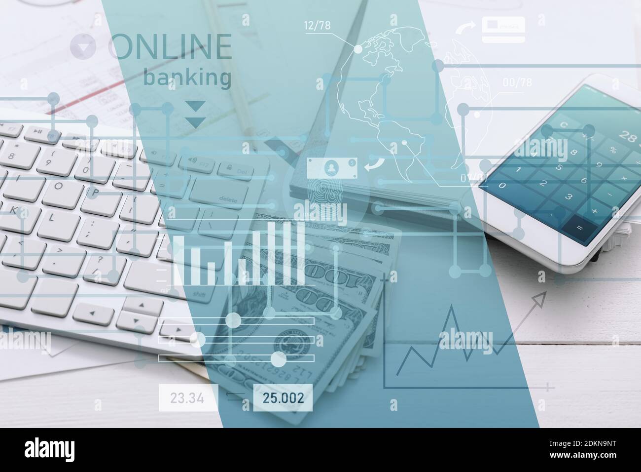 Workplace of modern bank manager Stock Photo - Alamy
