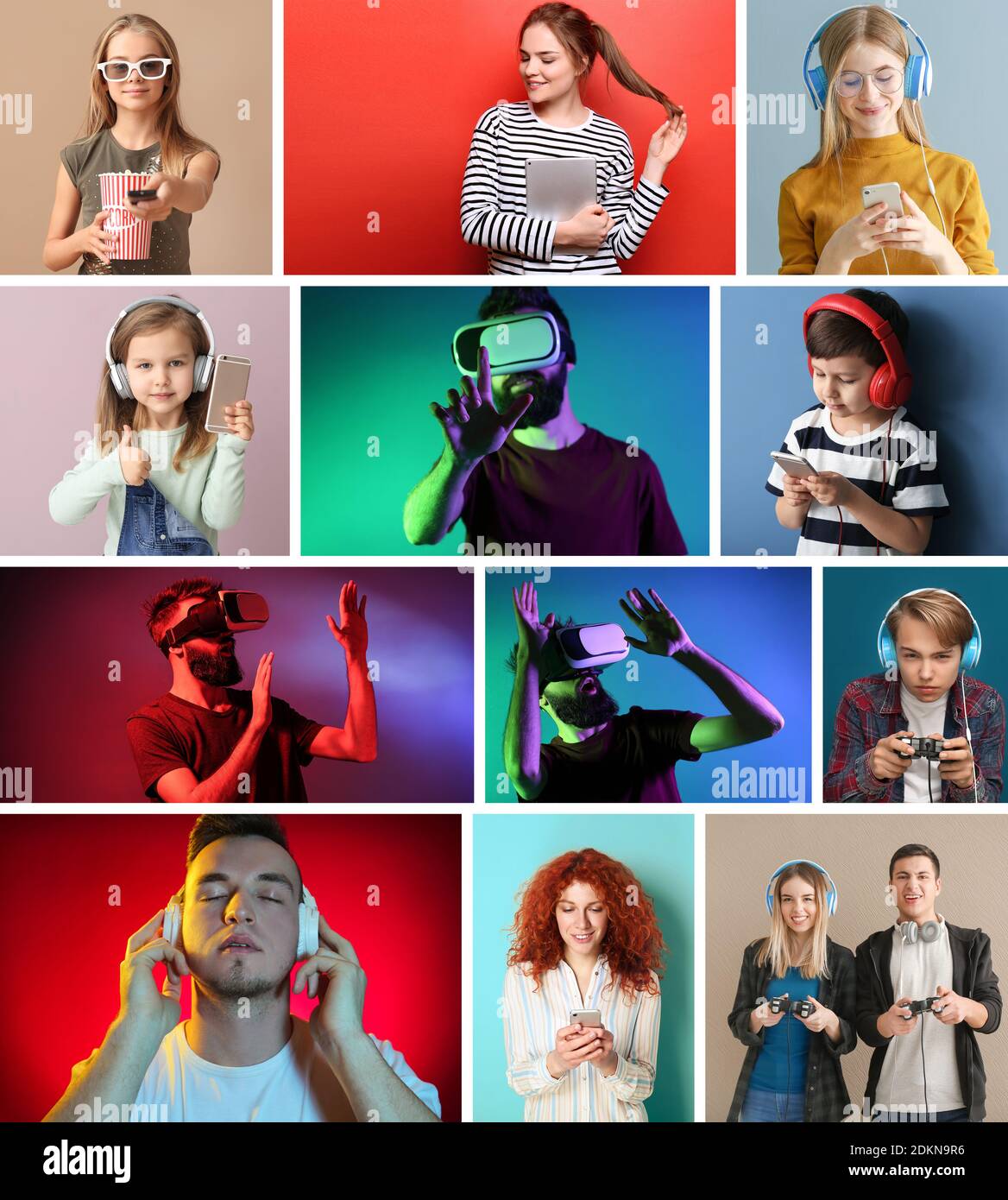 Too many devices teenager hi-res stock photography and images - Alamy