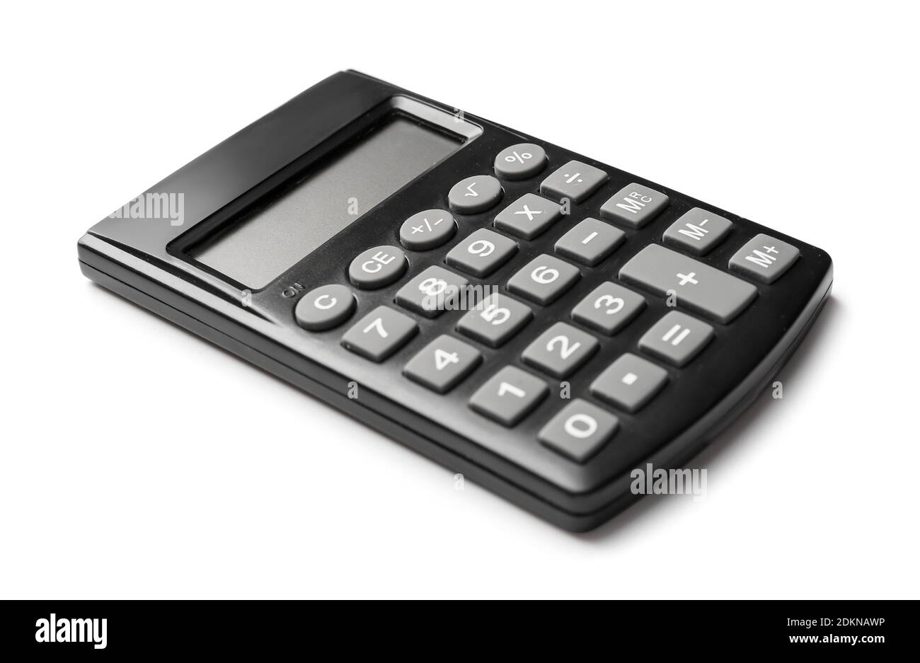 Digital calculator isolated on white background Stock Photo - Alamy