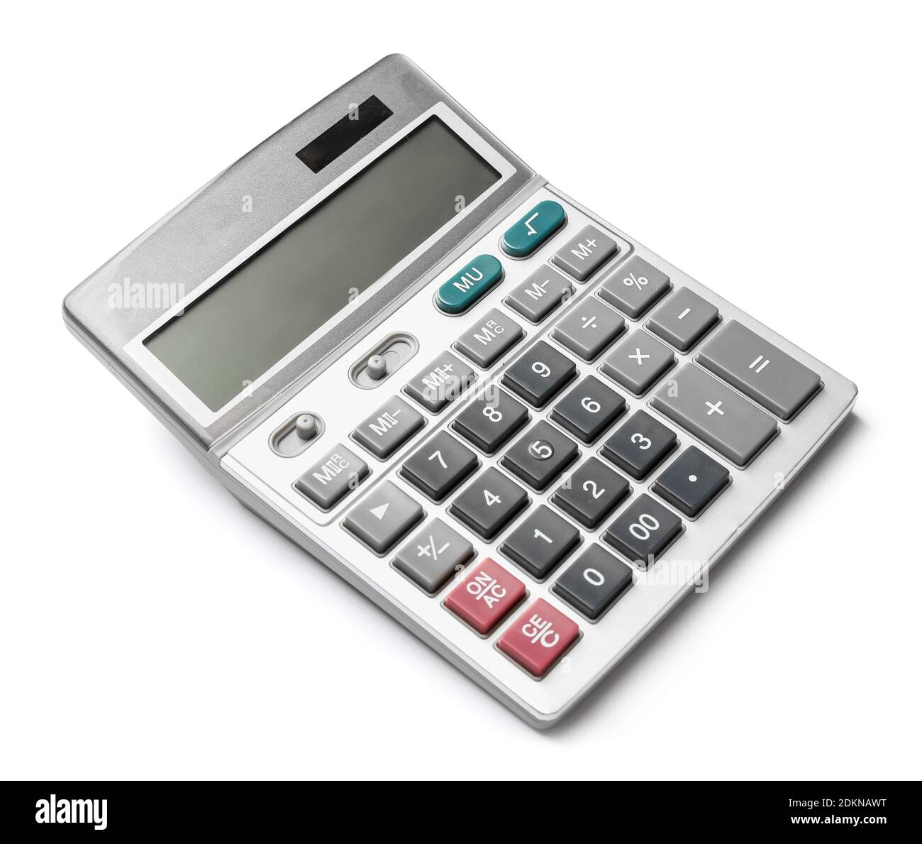 Digital calculator isolated on white background Stock Photo - Alamy