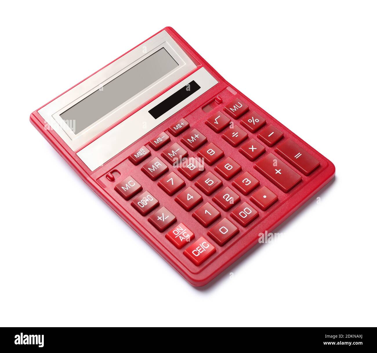Digital calculator isolated on white background Stock Photo - Alamy
