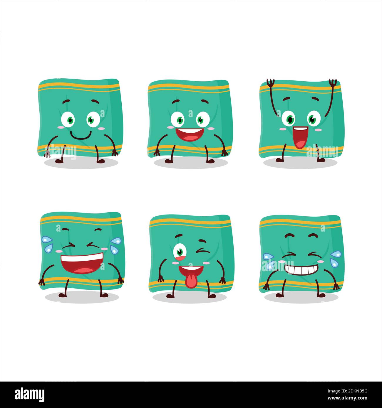 Cartoon character of napkin with smile expression. Vector illustration ...