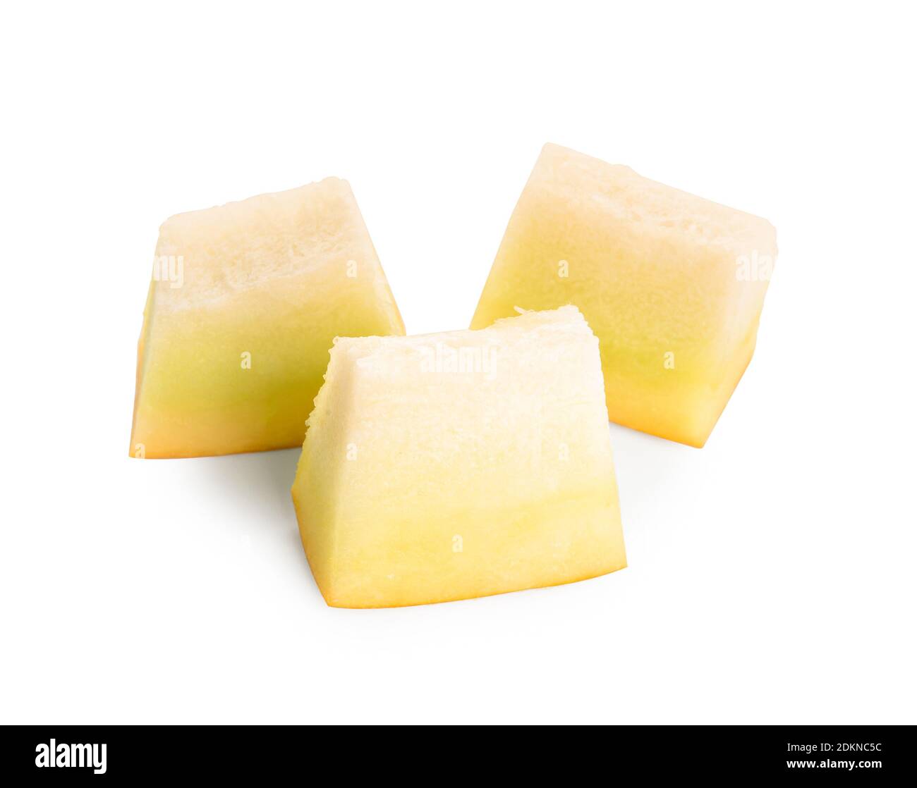 Sweet cut melon on white background Stock Photo - Alamy