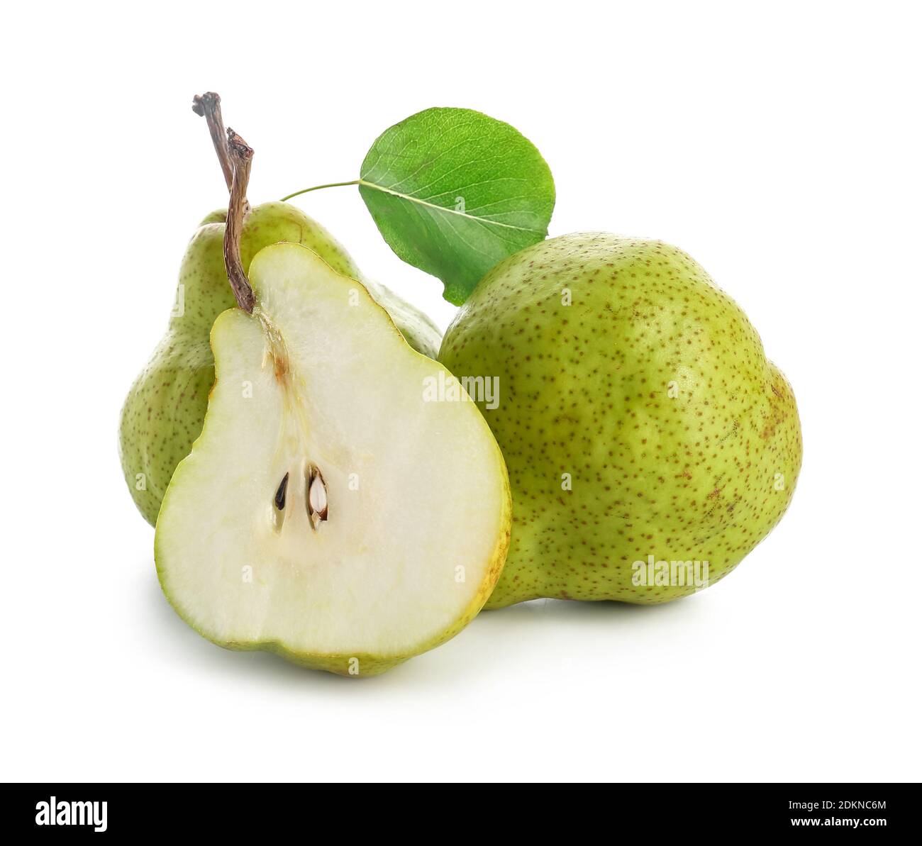 Fresh ripe pears on white background Stock Photo - Alamy