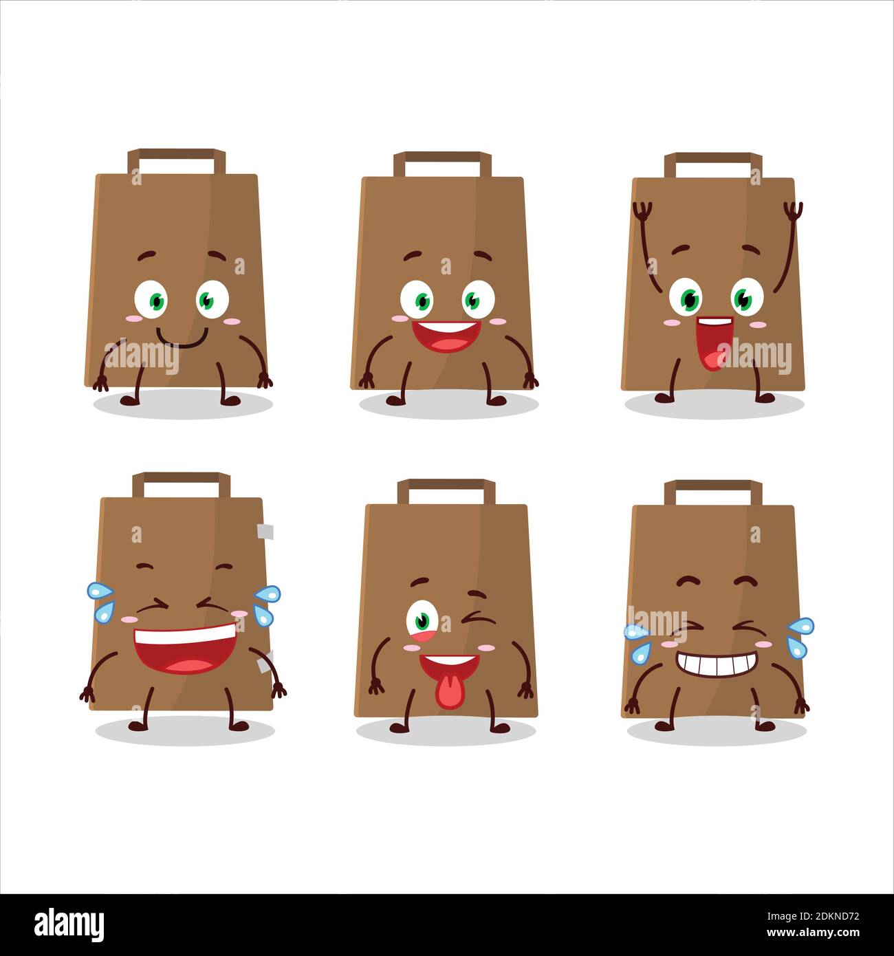 Cartoon character of papper bag with smile expression. Vector ...